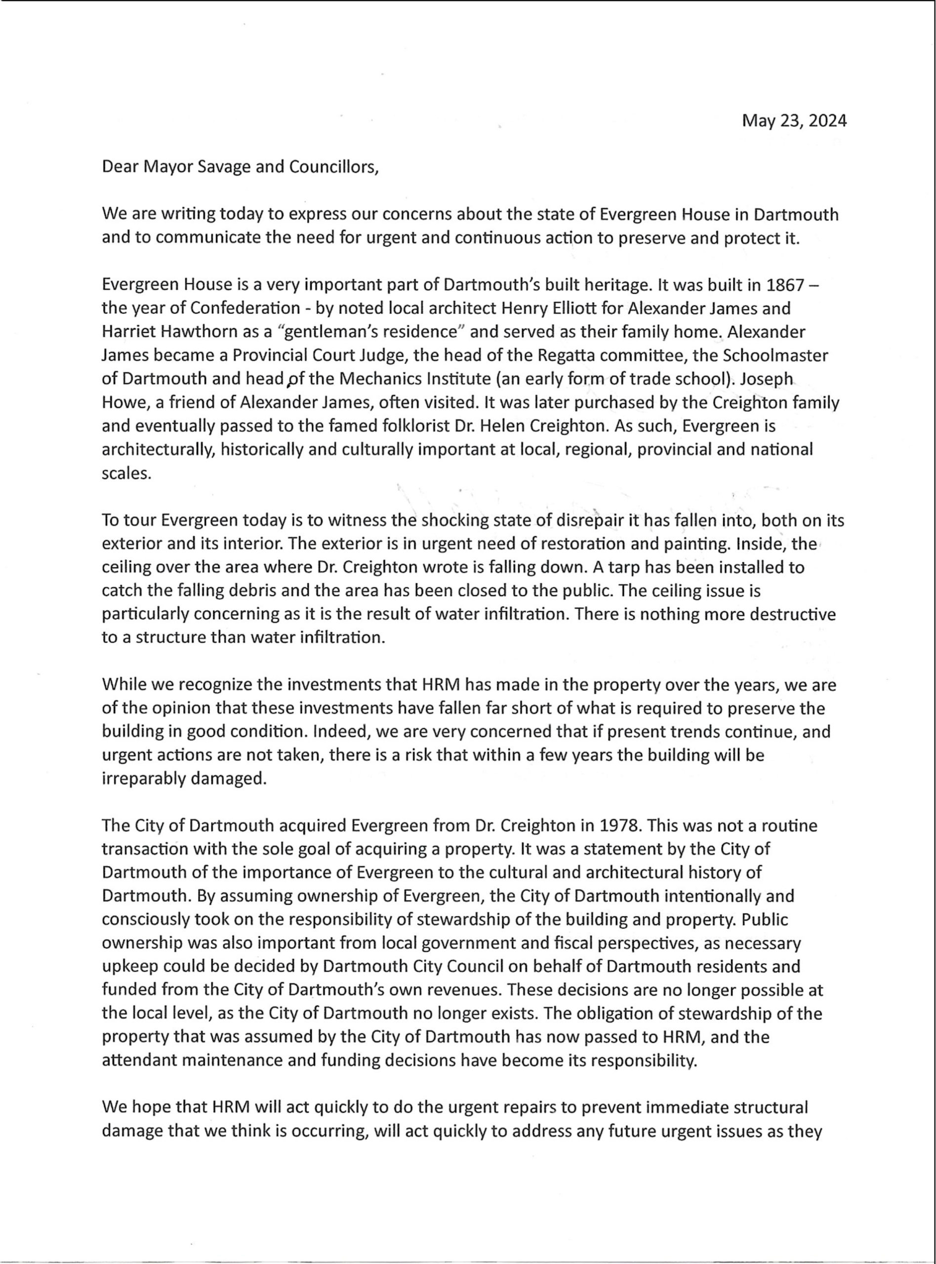 Help Save the Dartmouth Heritage Museum or Helen’s House, Evergreen ...